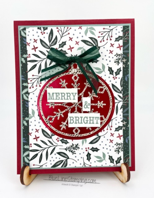 Merry Ornament - Blue Line Stamping