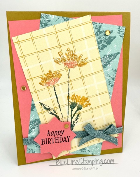 Inked Paper - Blue Line Stamping