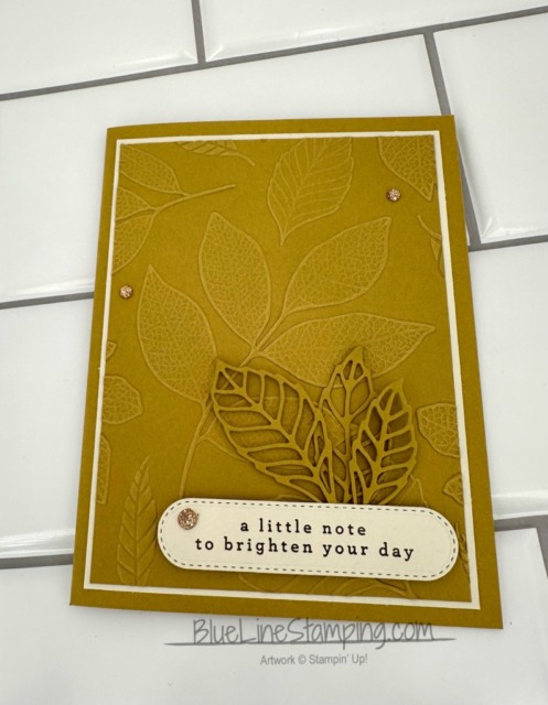 Gorgeous Embossed Leaves - Blue Line Stamping